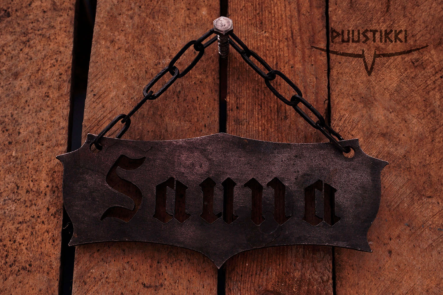 Puustikki & TuoniCoru - Sauna-ovikyltti ketjulla